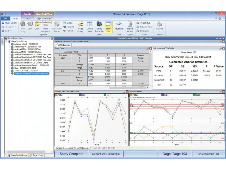 Gage R&R - MeasurLink